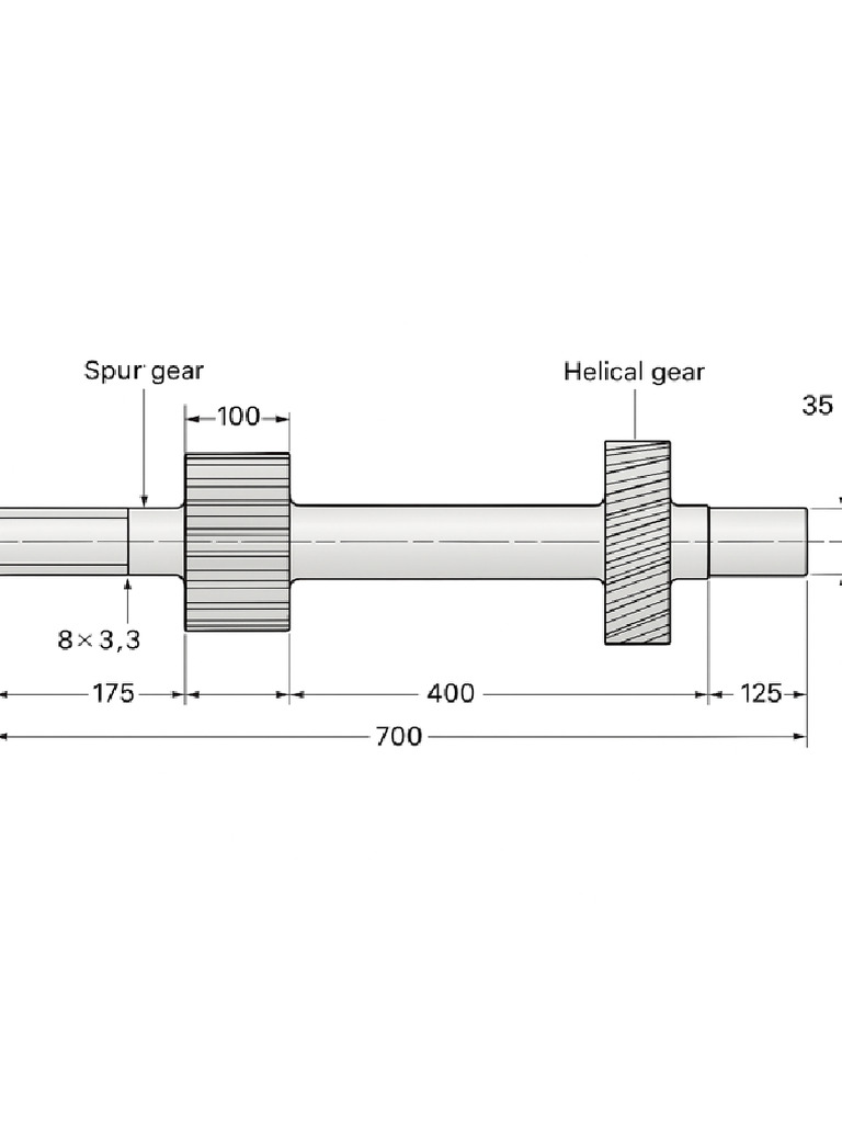 Shaft Drawing Scaled 1 To 2 | PDF