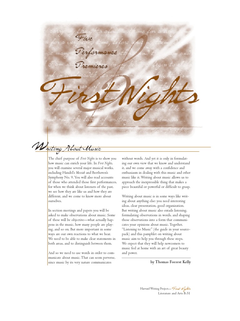 Writing About Music | PDF | Essays | Thesis