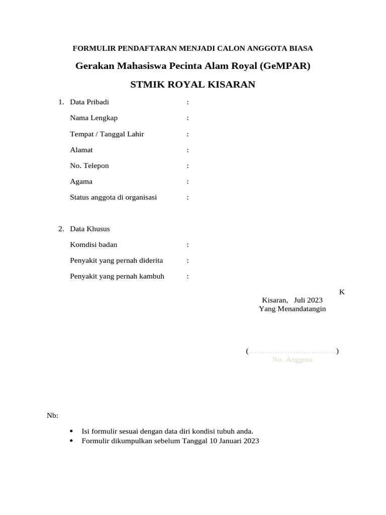 formulir_pendaftaran_AB[1] | PDF