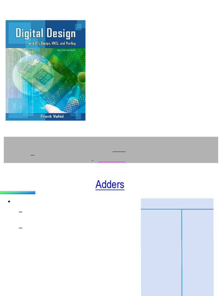 Ch04 Arithmetic Circuits | PDF | Computer Engineering | Digital Electronics