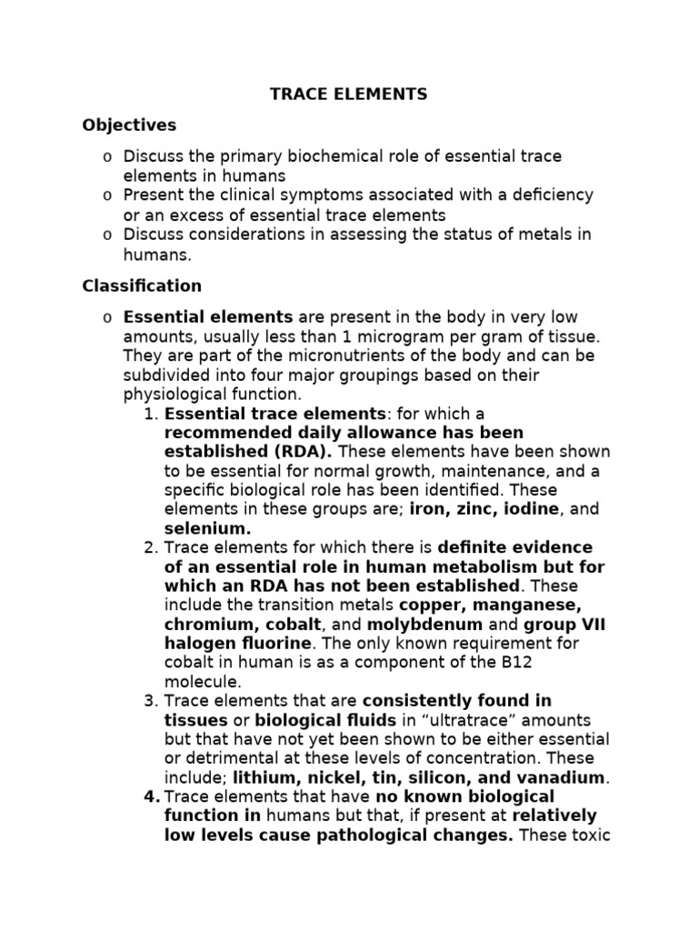 Lecture 2_trace Elements | PDF | Chromium | Iron