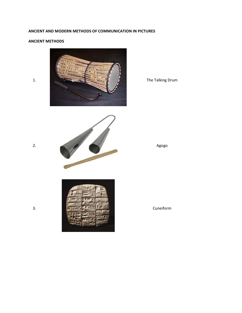 Ancient and Modern Methods of Communication in Pictures | PDF