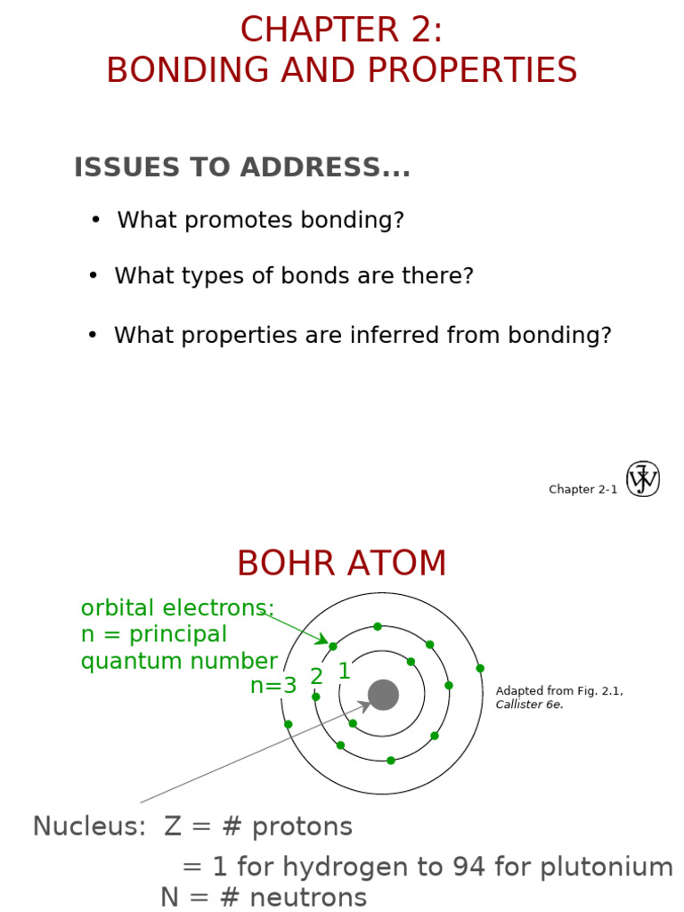 Chapter 2 Bonding and Properties (20240310112853) | PDF | Electron ...