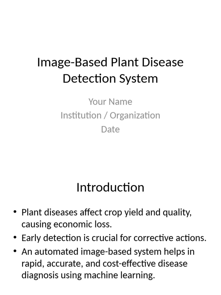 Image-Based Plant Disease Detection | PDF | Machine Learning | Accuracy ...