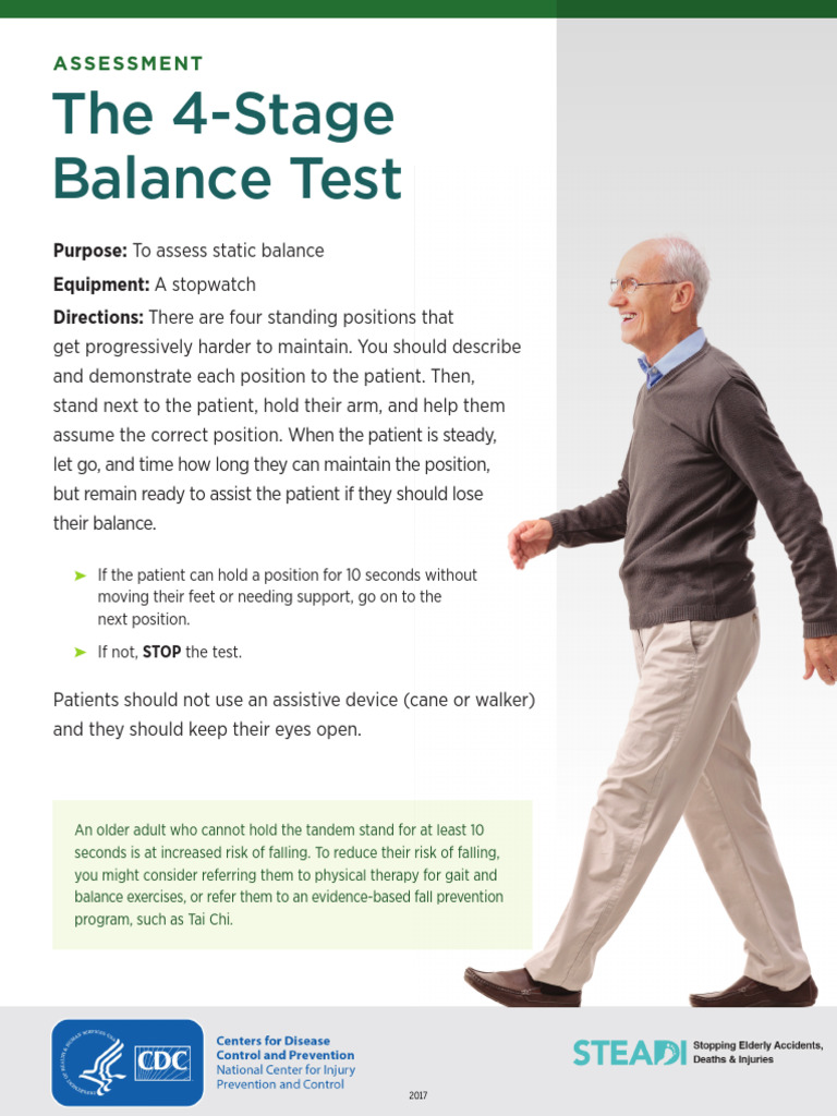 STEADI Assessment 4stage 508 | PDF | Foot | Medicine