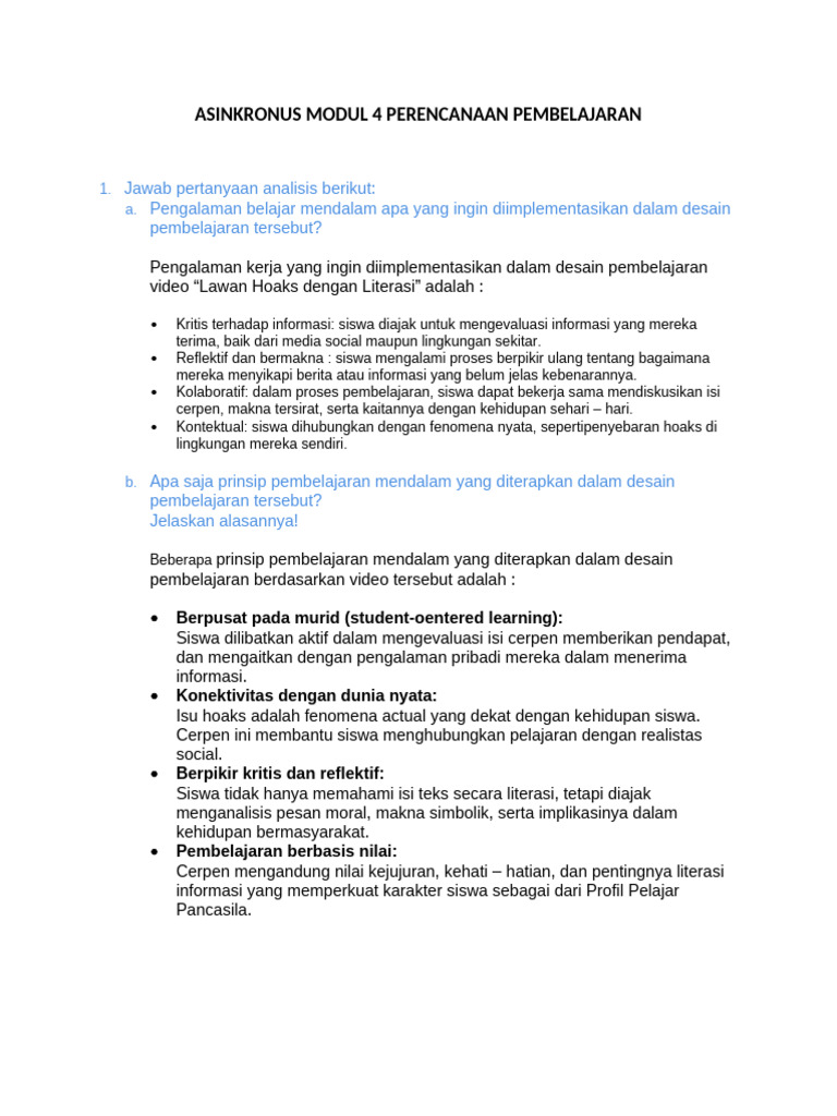 Desain Pembelajaran Literasi Anti-Hoaks | PDF