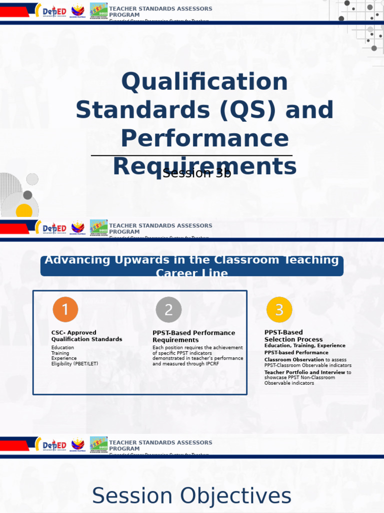 Session 4 - Qualification Standards and Performance Requirements | PDF ...