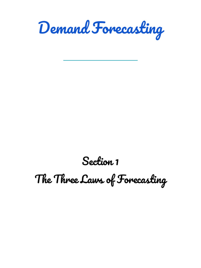 Lecture 09 Slides for Demand Forecasting (Full Page) (1) | PDF | Forecasting | Coefficient Of ...