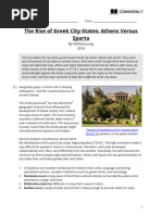 Life in Athens vs. Sparta | PDF | Sparta | Ancient Greece