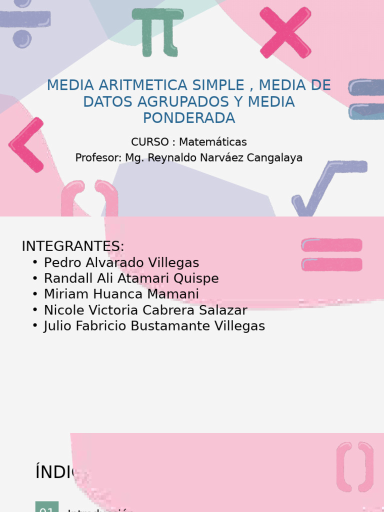 Media Aritmética Simple, Media de Datos Agrupados y Media Ponderada ...