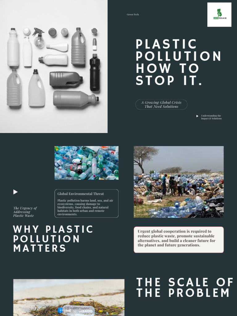 Black and White Simple Plastic Pollution Presentation | PDF | Pollution ...