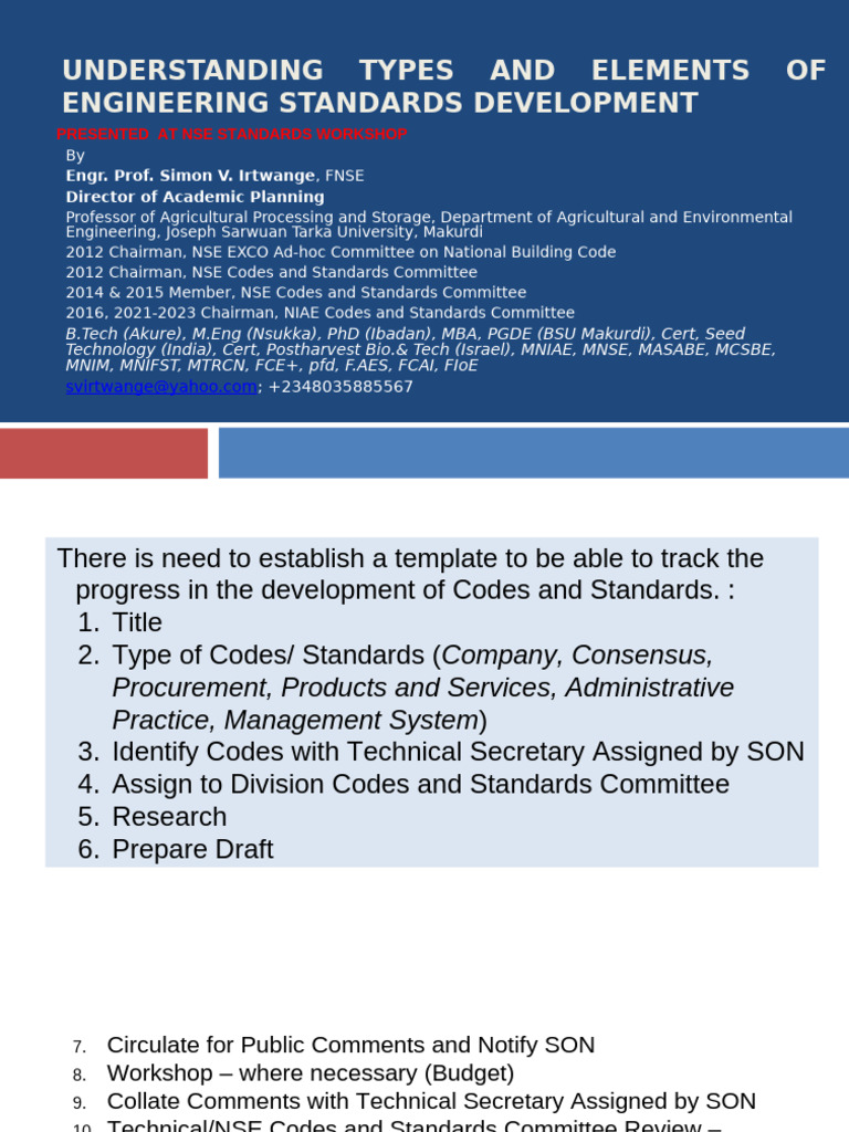 Engineering Standards Development Guide | PDF