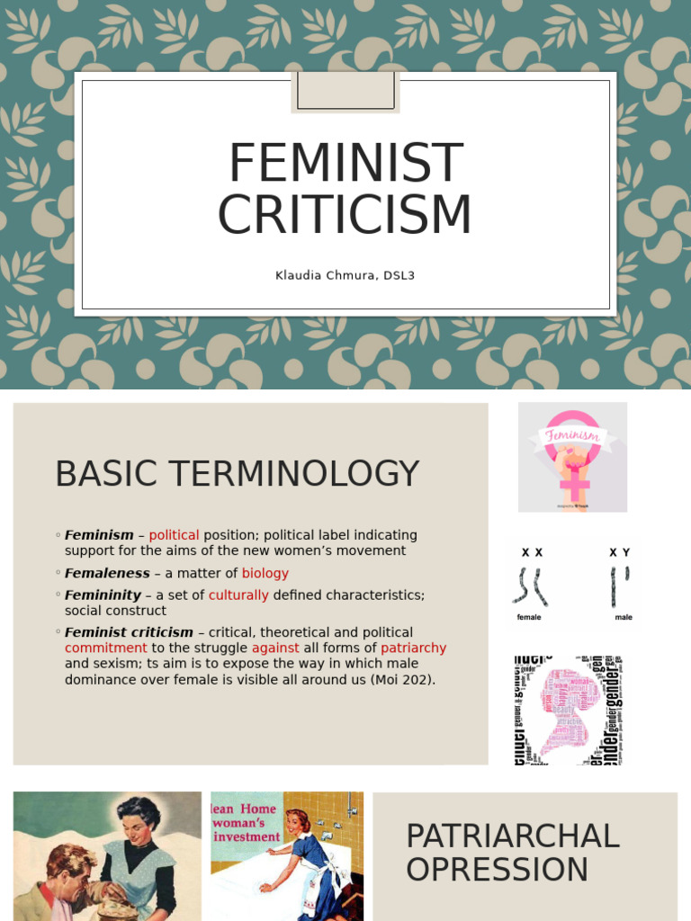 Feminism - Literary Theories Presentation - Kopia | PDF | Gender ...