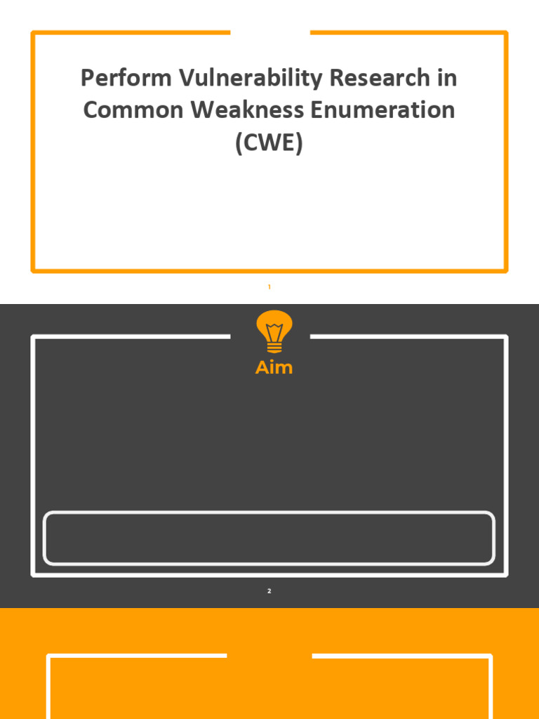Perform Vulnerability Research in Common Weakness Enumeration (CWE) | PDF