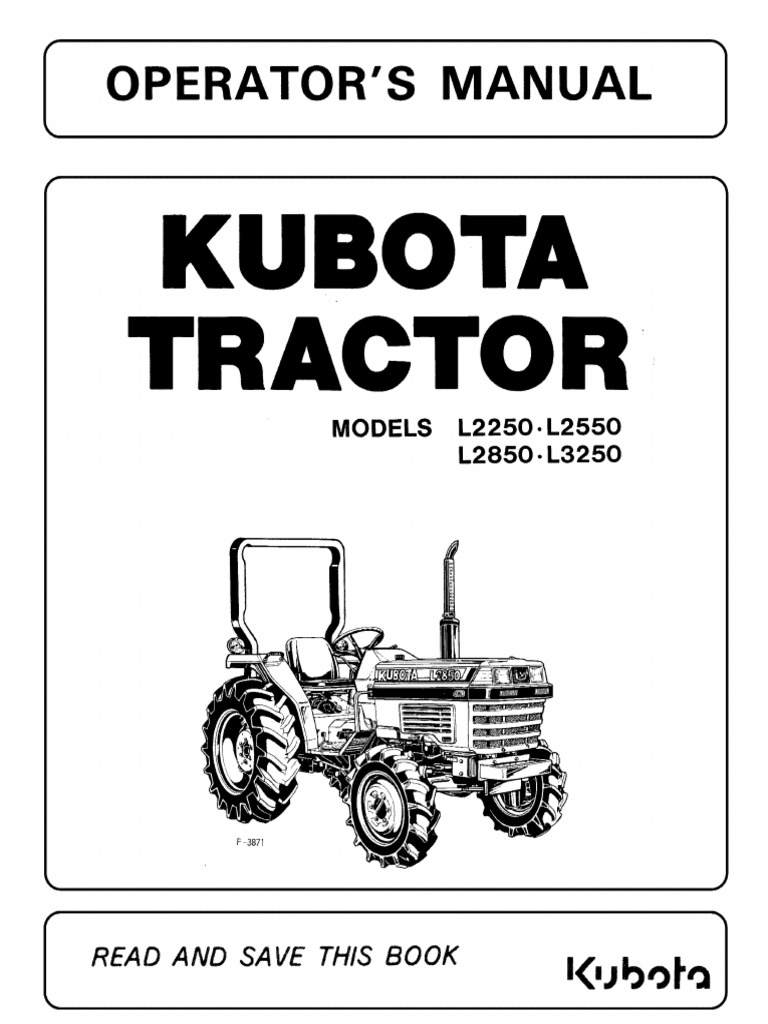 Kubota L2250 L2550 L2850 L3250 Tractor OPT SQ B5b2ywesxd | PDF
