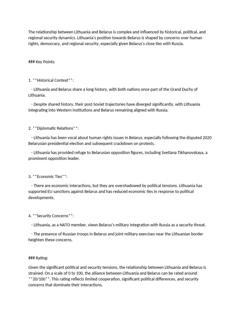 Belarus Lithuania Pdf