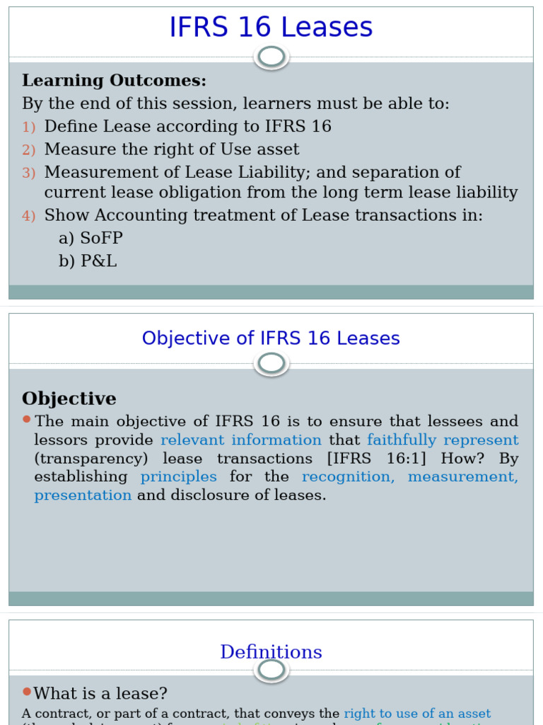 Understanding IFRS 16 Leases Essentials | PDF | Lease | International ...