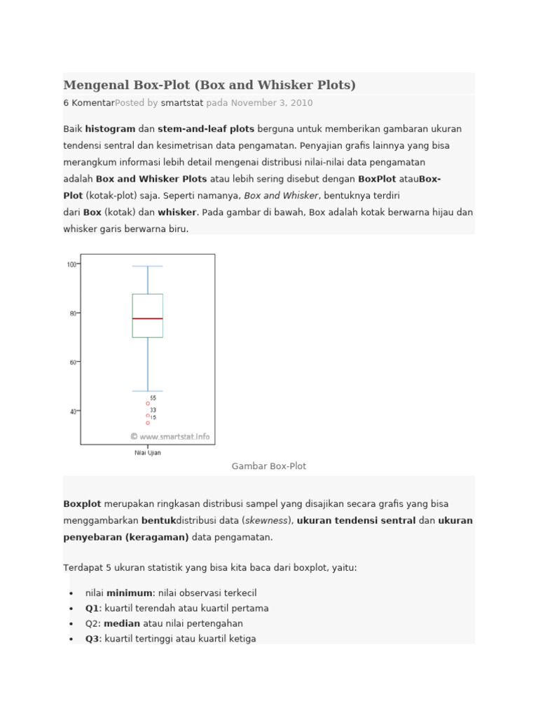 Memahami Box-Plot dan Outlier Data | PDF
