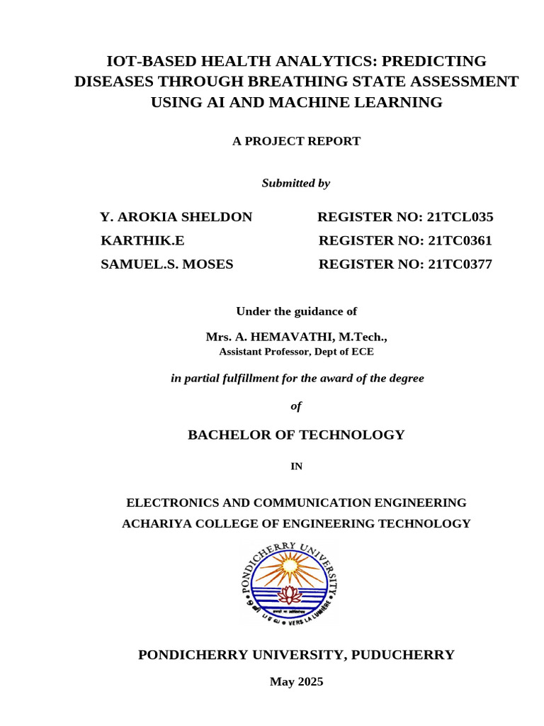 Phase 2 Report IOTSAMkiem | PDF | Machine Learning | Internet Of Things