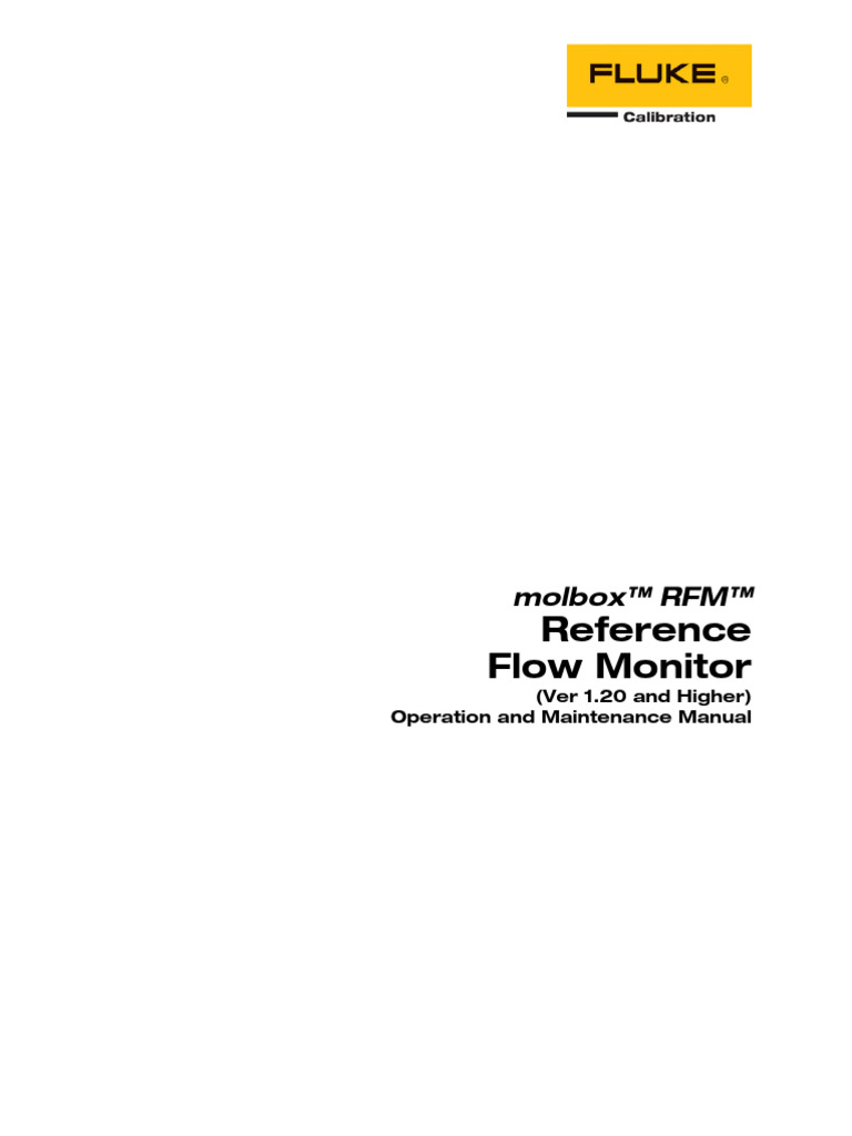 molbox RFM Reference Flow Monitor Manual | PDF | Flow Measurement ...