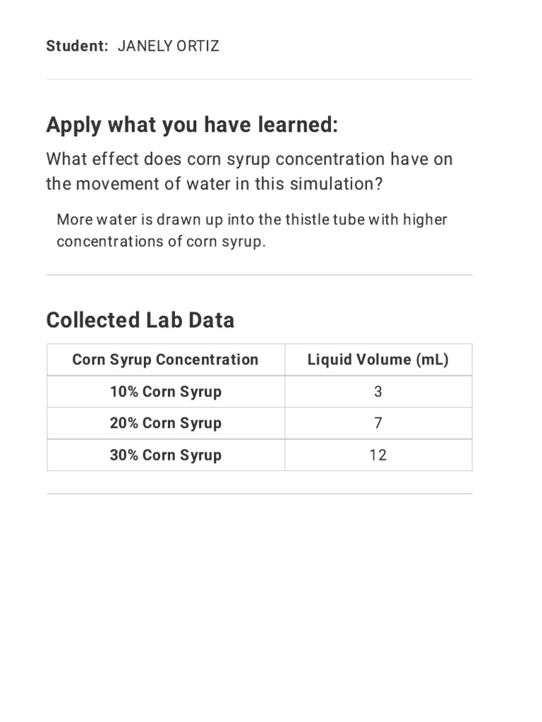 Osmosis - Movement of Water Across A Selectively Permeable Membrane | PDF