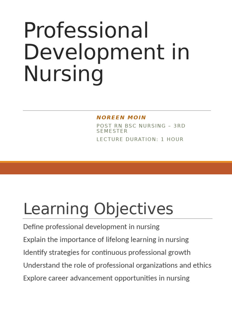Nursing Professional Development Strategies | PDF