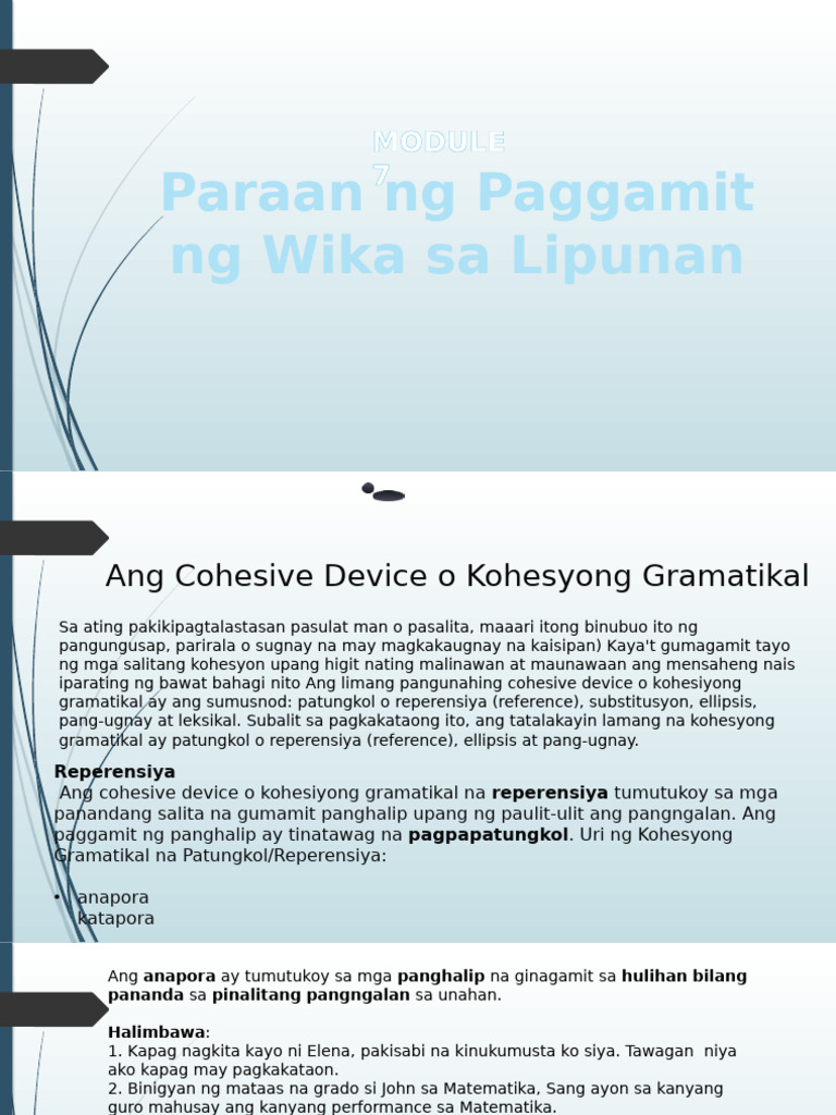 Komunikasyon Module 7 1 | PDF