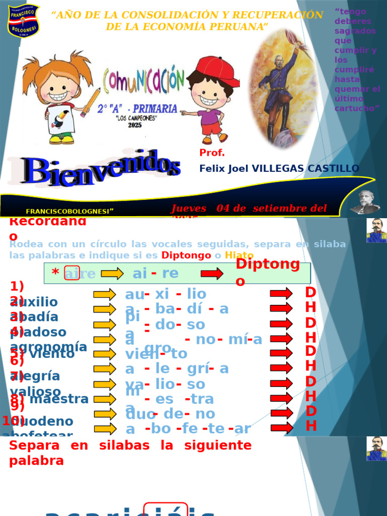 Diptongo y Hiato II | PDF | Fonética | Voz humana