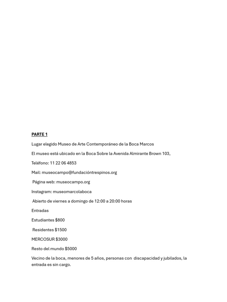 Parcial Arte Visual | PDF | Color | Museo