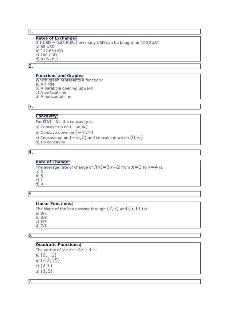 Question Paper For AP Maths. | PDF | Function (Mathematics) | Functions ...