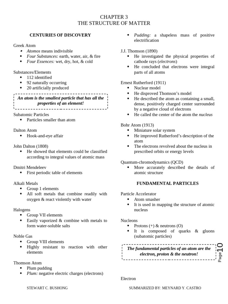 Chapter 3 The Structure of Matter | PDF | Atoms | Radioactive Decay