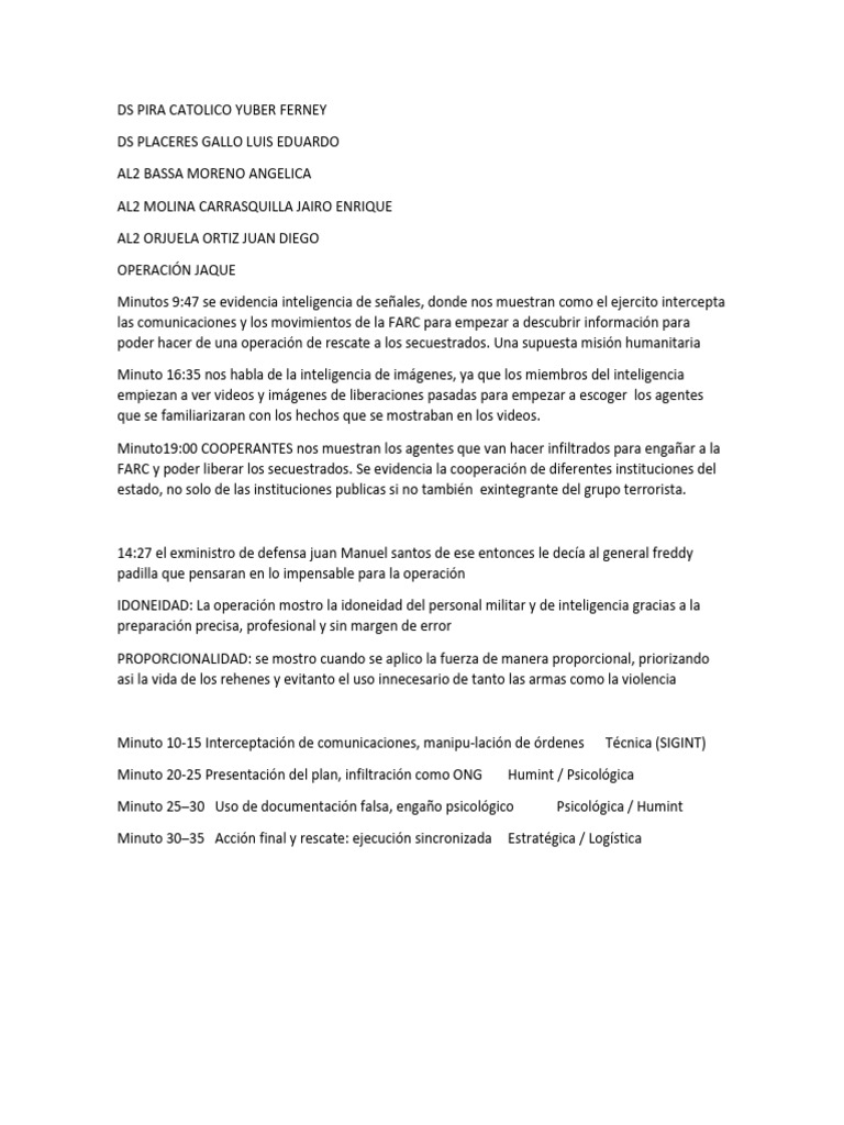 Operacion Jaque | PDF