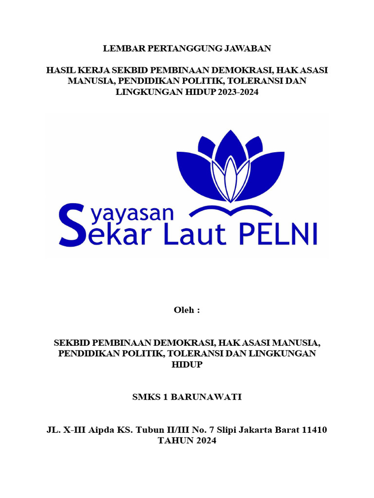 Lpj Osis Contoh | PDF
