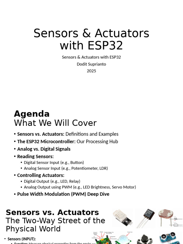 ESP32 Sensors and Actuators Guide | PDF | Analog To Digital Converter ...
