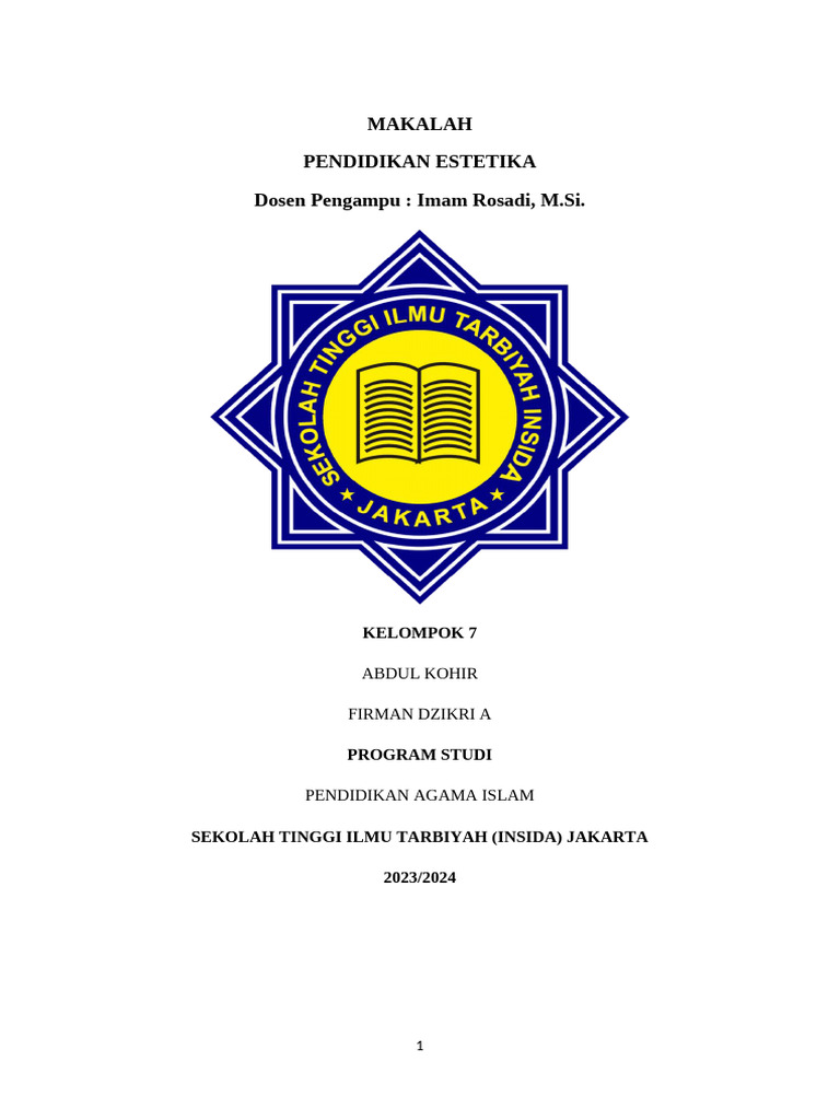 Pendidikan Estetika dalam Islam | PDF