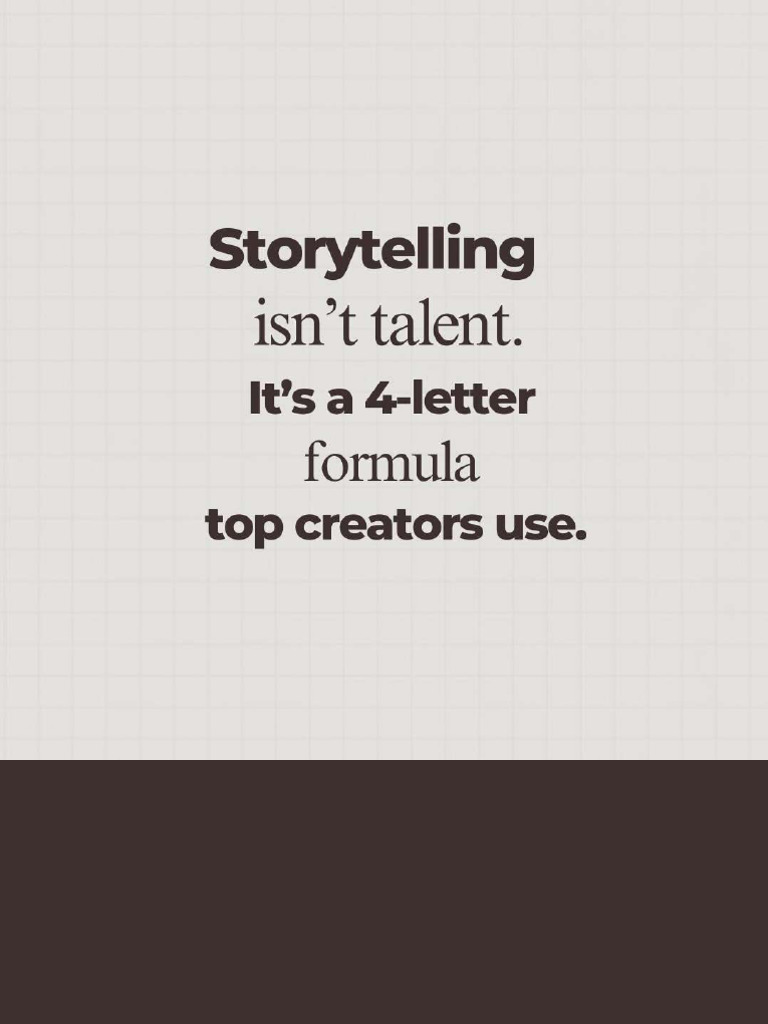 Storytelling - 4 Step Formula | PDF