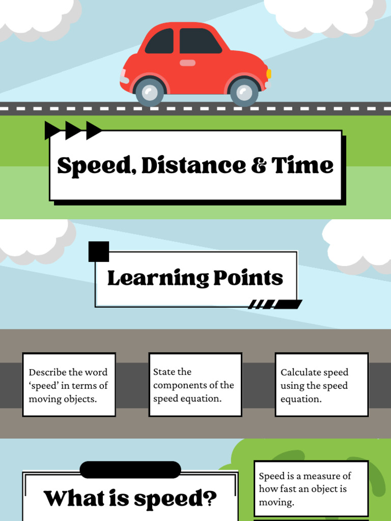 Speed Distance and Time Presentation in A Bold Style | PDF | Speed ...