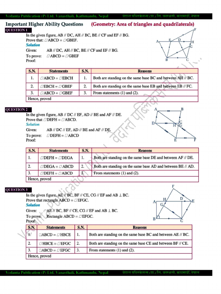 SEE Theorems Triangle and Parallelogram | PDF