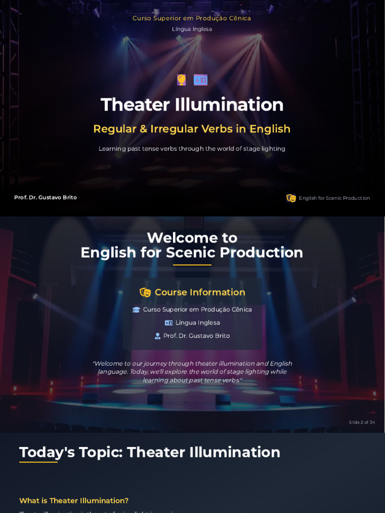 Theater Illumination & English Verbs | PDF | Electromagnetic Radiation ...