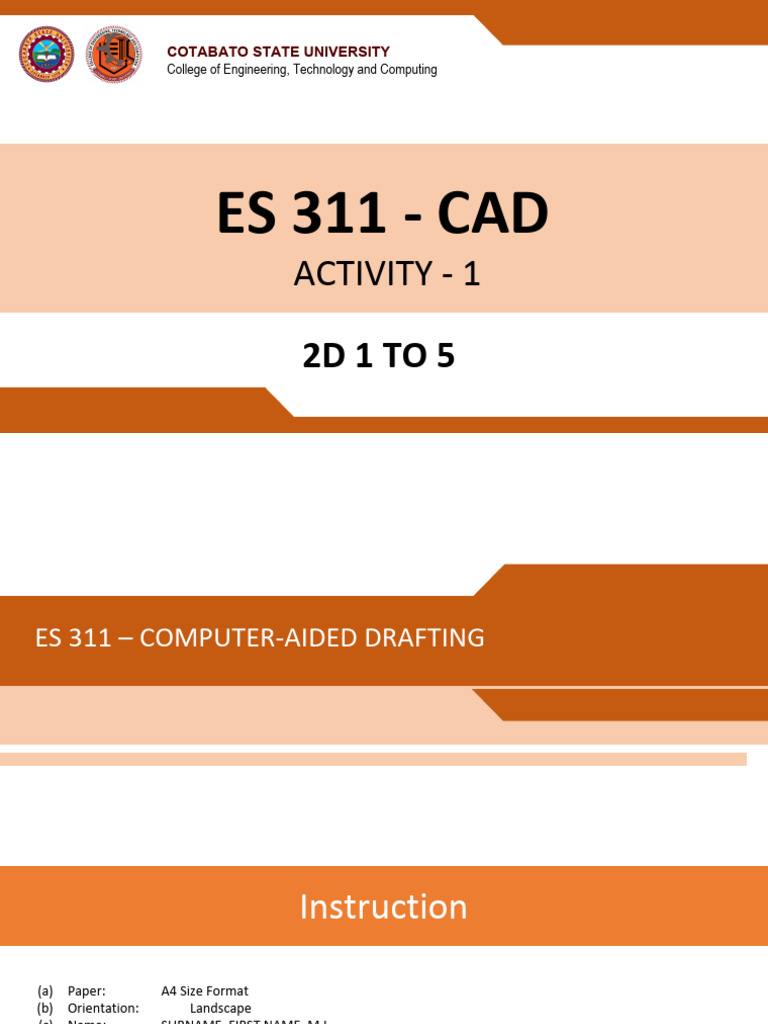 Cad Activity 1 | PDF
