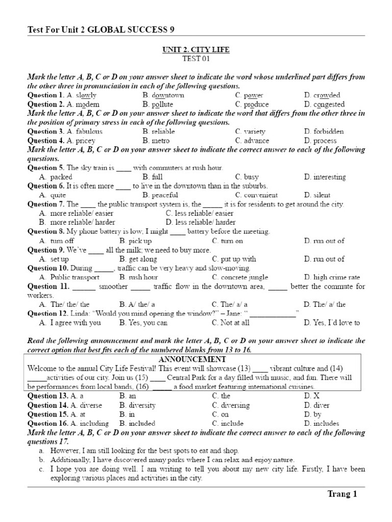 Test Unit 2 | PDF