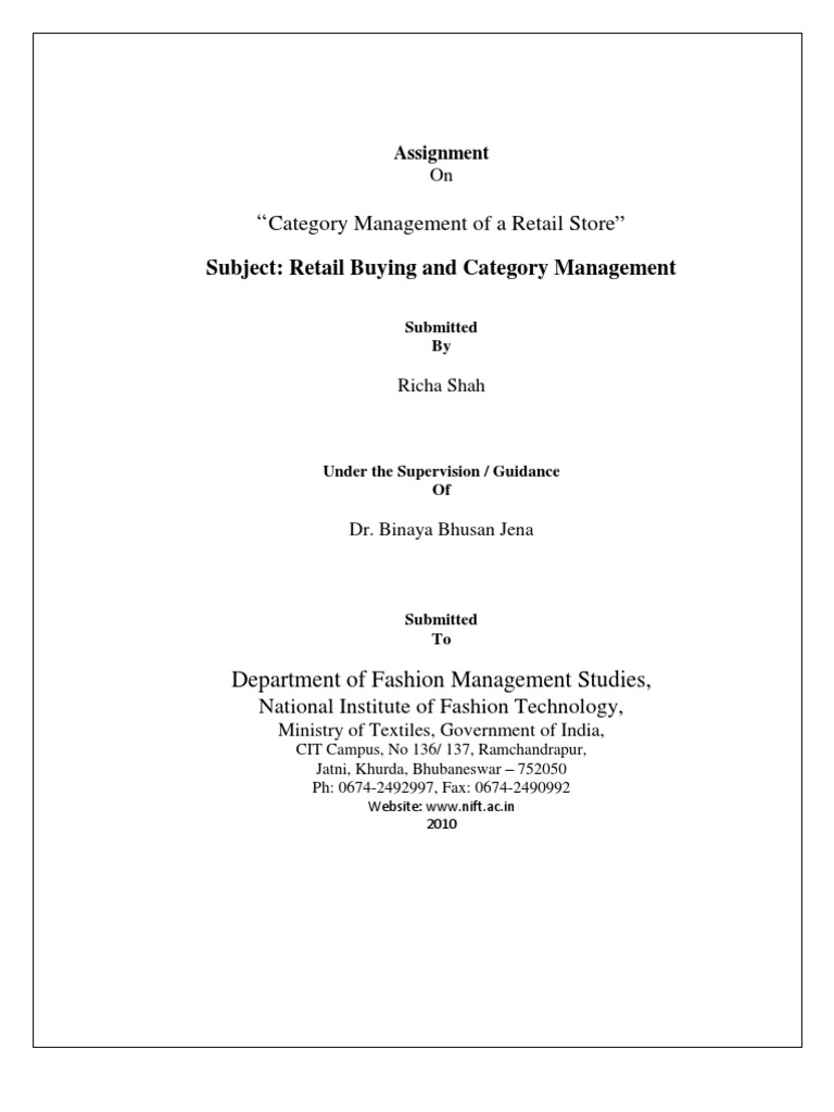 Category Management in Retail Stores | PDF | Distribution (Business ...