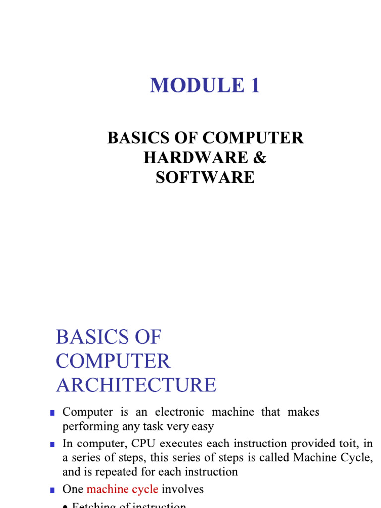 Hardware Basics | PDF