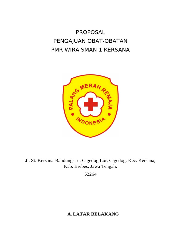 Proposal Pengadaan Obat PMR Sekolah | PDF
