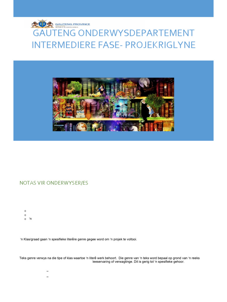 Afrikaans Project Guidelines | PDF