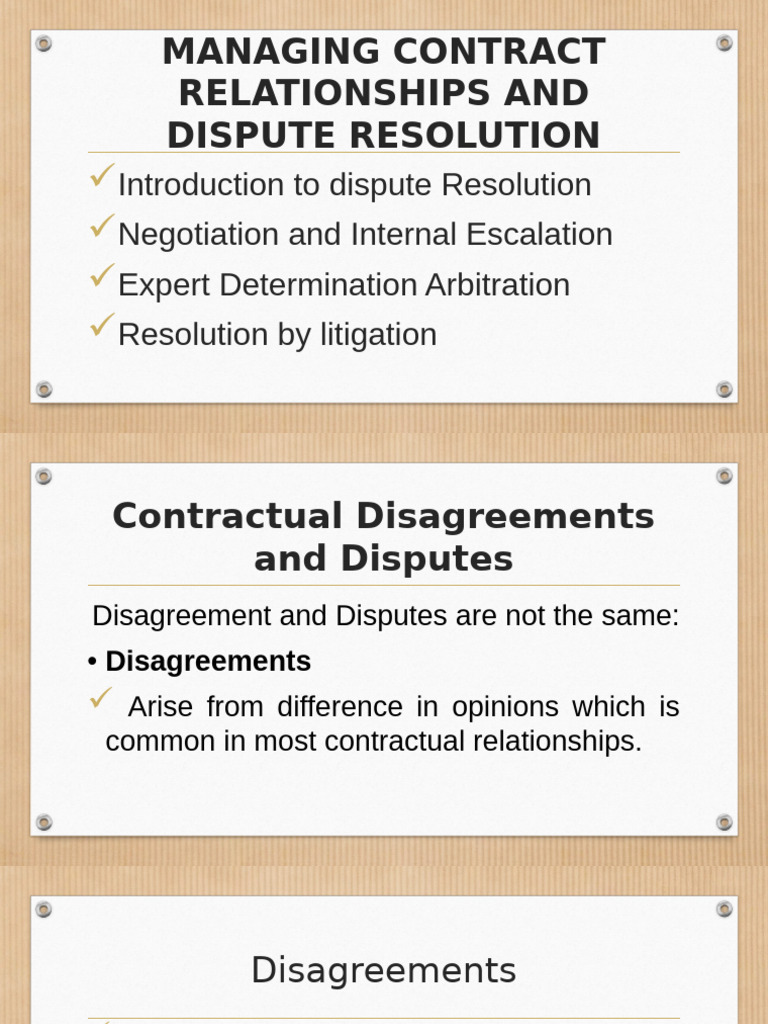Contract Dispute Management Strategies | PDF | Mediation | Arbitration