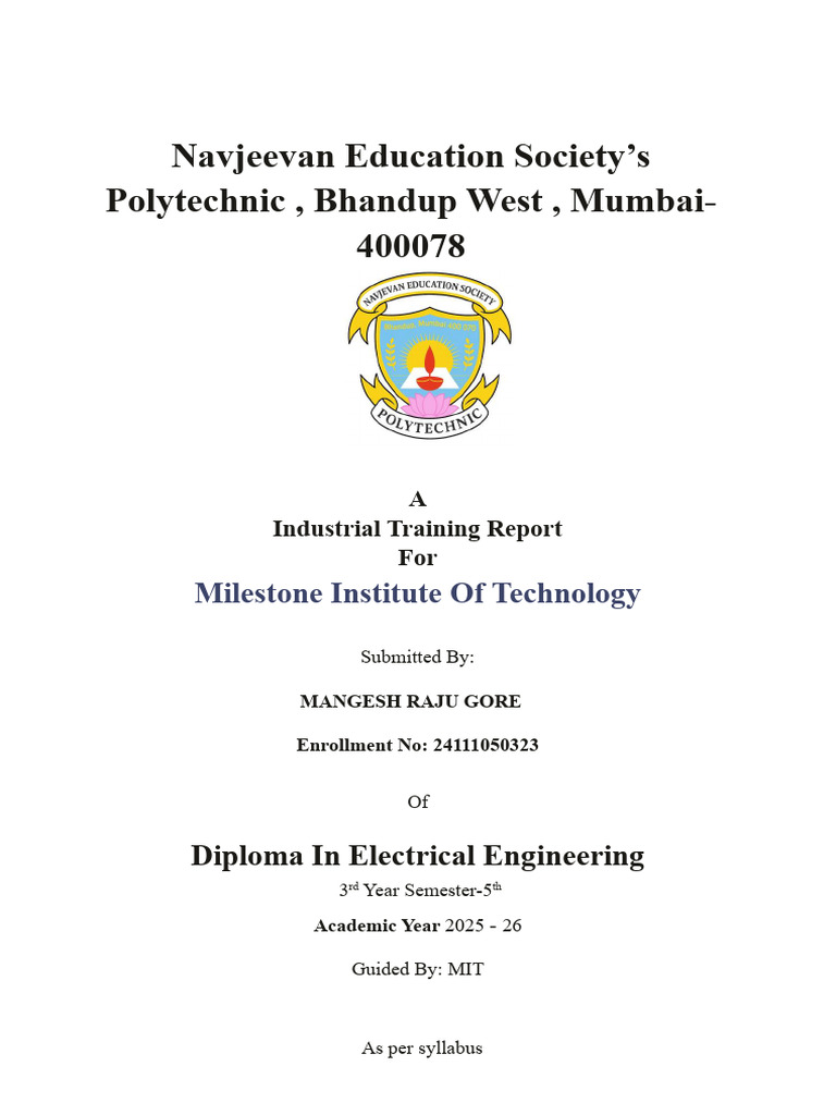 Itr Report Format | PDF