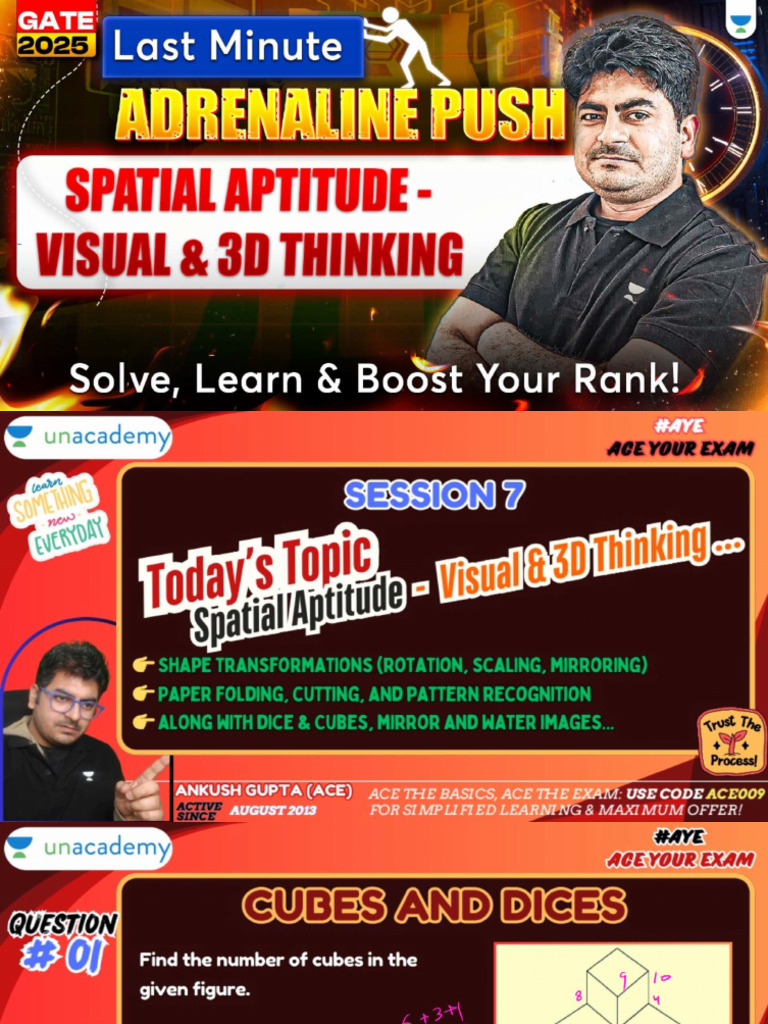 Session 7 - Spatial Aptitude - Visual and 3D Thinking | PDF