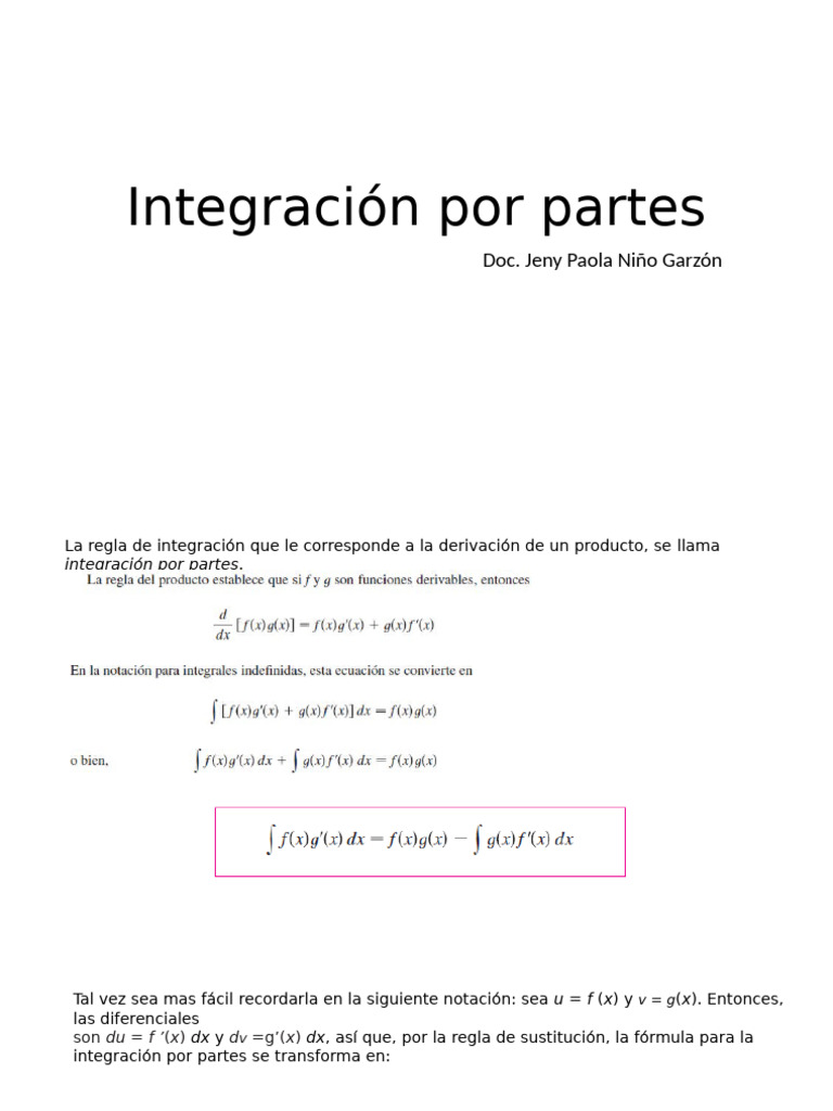 Integración Por Partes | PDF