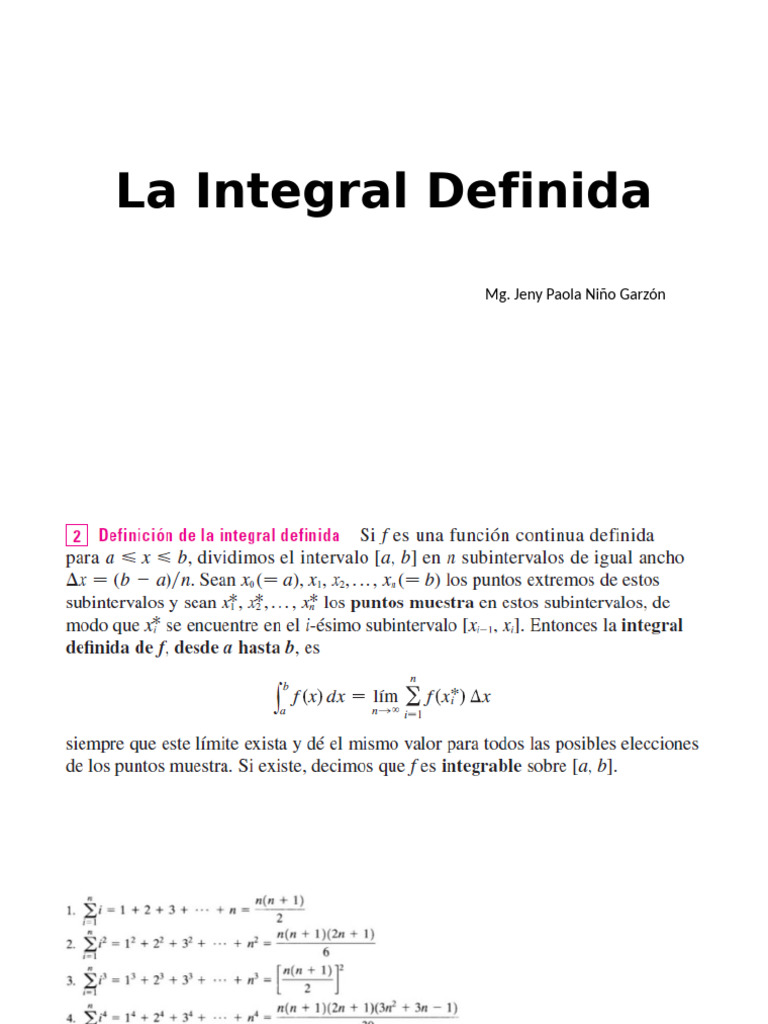 La Integral Definida | PDF